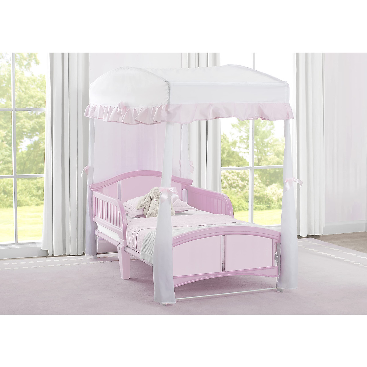 Delta Children Girls Canopy for Toddler Bed, White