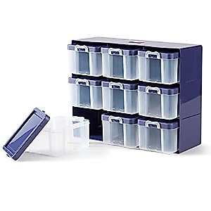 Prym, Clear, 9 Compartments Organizer Box, Multicoloured