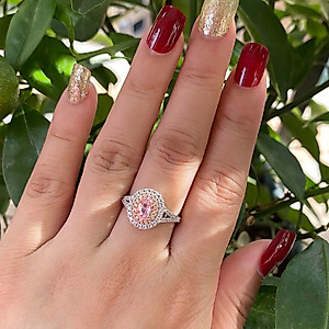 CEJUG Promise Ring Engagement Rings for Women 1.3Ct Cz 18K Gold Plated Wedding Anniversary Bands Bridal Size 8