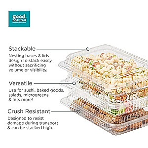 good natured 48 oz. Multi-Purpose Deli Container, Pack of 184 - Ideal for Camping, Meal Prep, Food Storage, Plant-Based, Airtight, Stackable & Reusable Food Storage Container with Lid