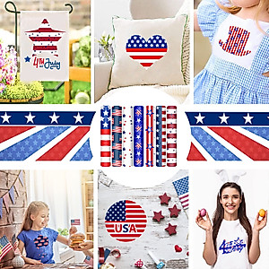 Valentine Sticker Independence Day HTV Vinyl Heat Transfer Vinyl Rainbow Stripe Pattern Vinyl Vinyl Bundling Roll Soft Metal HTV Vinyl For Ironing Clothes And Other Fabrics Food Blogger (A, One Size)