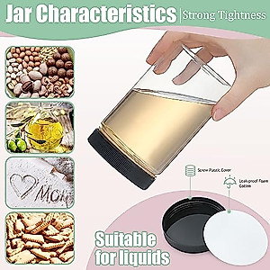 OUSHINAN 24 Pack Clear Plastic Jars - 32oz & 16oz Plastic Containers with Black Screw-0n Llids Reusable Storage Jars ldeal for Kitchen and Household Organization (lncludes 24 Labels and 1 Pen)