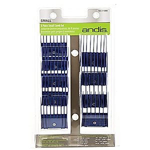 Andis Clipper Combs for Small Pets, Blue, (Pack of 9) (12860)