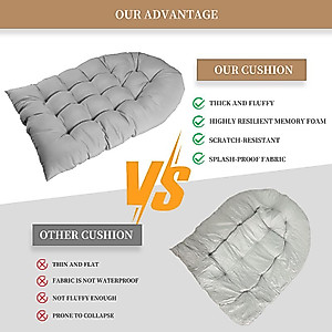 BCKNT Thicken Hanging Basket Seat Cushion, Hammock Swing Chair Cushions, Soft Egg Patio Chair Cushion with High Elasticity PP Cotton, for Indoor and Outdoor Garden Offices