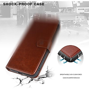 Shields Up for iPhone 15 Pro Max Wallet Case, Detachable Magnetic Case Wallet with Card Holder & Wrist Strap, [Vegan Leather] Protective Folio Cover for iPhone 15 Pro Max 6.7 inch - Brown