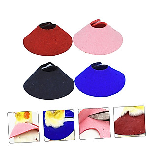 Housoutil 8 Pcs Bird Neck Collar Pet Recovery Neck Collar Elizabethan Collar Pet Bird Collar Cat Licking Cone Bird Supplies Bird Elizabeth Circle Zeedog Rabbit Korean Velvet Soft Collar