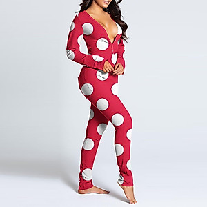 Your Orders Placed Women's Sexy Bodycon Jumpsuit Women's Sexy Functional Buttoned Flap Adults Pajamas One Piece Sleepwear Long Sleeve Shorts Jumpsuit Bodycon Rompers Fall Clothes for Women 2023