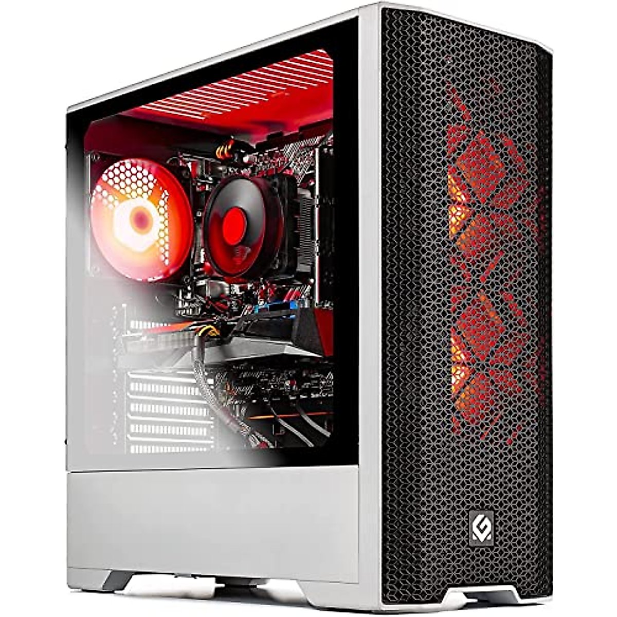 Skytech Gaming Blaze 3.0 Gaming Computer PC Desktop - Intel i3-10100F, GTX 1650, 500GB SSD, 8GB DDR4 3000, RGB Fans, AC WiFi, Windows 10 Home 64-bit, White