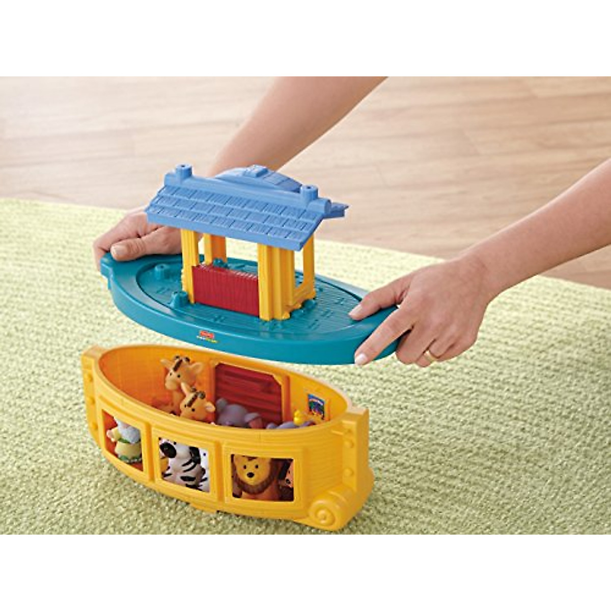 Fisher-Price Little People Noah's Ark playset with 9 figures for toddler and preschool pretend play ages 1 to 5 years