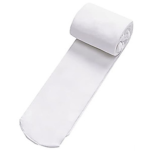 MdnMd Soft Girls Toddler Ballet Dance Tights Footed Ballet Legging Stocking Pantyhose 1 Pairs (White, Child Age 2-4)