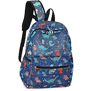 CAMTOP Mesh Backpack Kids Boys Girls Bookbag See Through Preschool Backpacks Casual Daypack for School Beach Travel Swim(Age 3-8 Years)