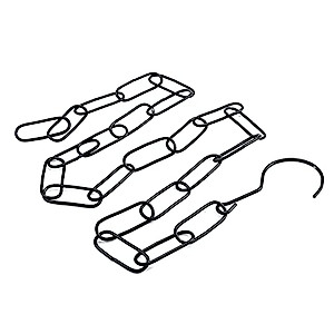 Chinffly Space Saving Hanger Chains,41.34 Inch / 105 CM Metal Chain Clothes Hanger Organizer with 23 Slots,Collapsible Vertical Space Saver Hangers for Closet Organizer,Black