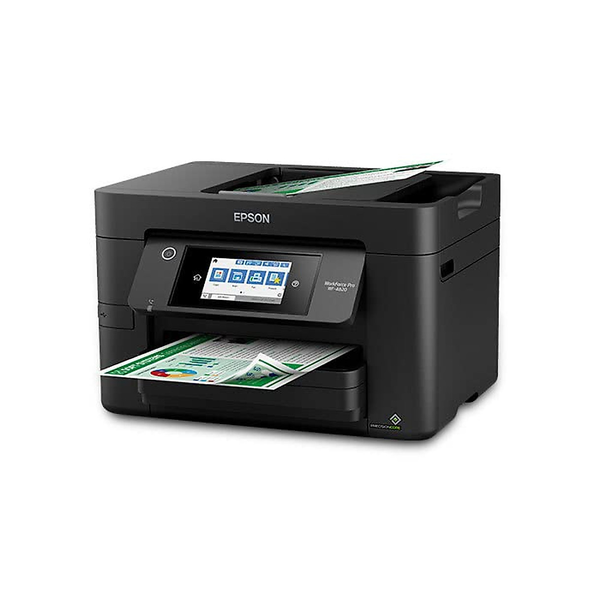 Epson Workforce Pro WF-4820 Wireless All-in-One Color Inkjet Printer, Print&Copy&Scan&Fax, Duplex Printing, 35-Page ADF, 25ppm, Mobile Print, 4.3" Color TS, Wi-Fi, Ethernet, Lanbertent Printer Cable