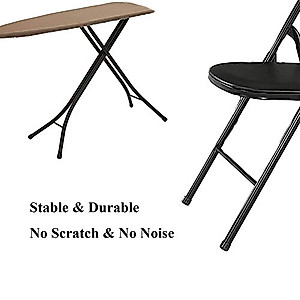 Chair Leg Tips Caps Non-Slip Rubber Leg Tips 1” Inner Diameter Furnigear -Black Chair Leg Floor Protectors Round , 16 Pack