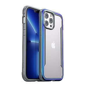RAPTIC Shield for iPhone 13 Pro Max Case, Shockproof Protective Clear Case, Military 10ft Drop Tested, Durable Aluminum Frame, Anti-Yellowing Technology Case for iPhone 13 Pro Max, Iridescent