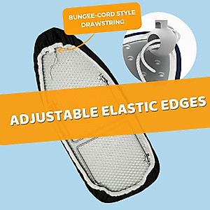 SAVUK 12.5 X 32 inch Smart Table Top Ironing Board Cover and Pad with Standard Size, Fits Small, Mini Board, Easy Placement, Extra Thick Padding, Elastic Cord, Heat Reflective (Black, 12.5" X 30")