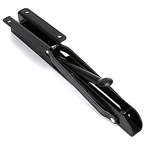 Sumnacon Sturdy Folding Shelf Brackets - Heavy Duty Metal Triangle Table Bench Folding Shelf Bracket 10 Inch, 2 Pcs Folding Shelf Hinge Wall Mounted, Max Load 132lb (Black)