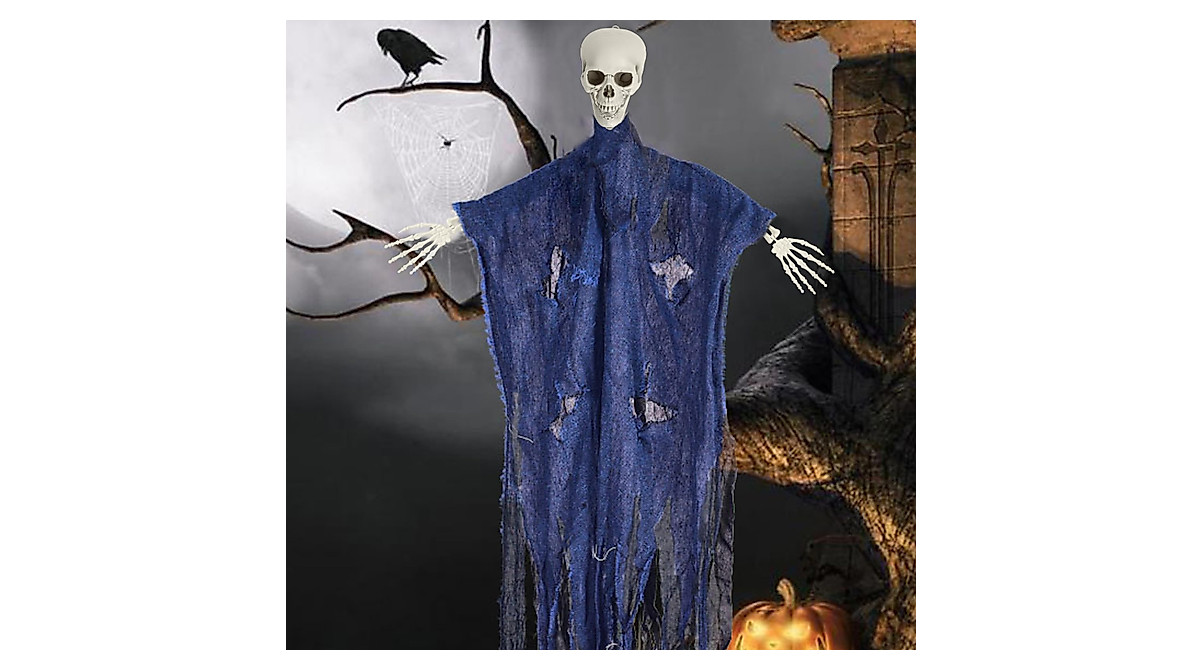 Halloween Life Size Skeleton - Realistic 5.4Ft Prop for Halloween Decor