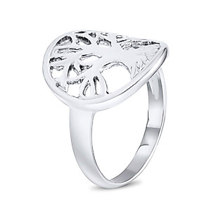 Bling Jewelry Round Open Circle Celtic Family Wishing Tree Of Life Ring For Women For Teen 925 Sterling Silver