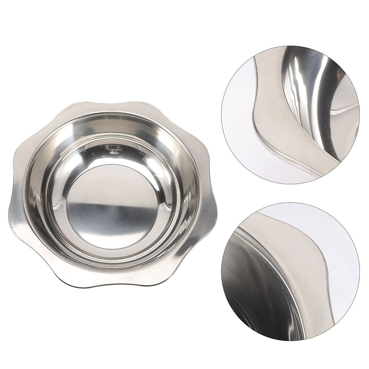 Cabilock Stainless Steel Octagonal Pot Electric Stove Pot Ramen Cooker Stir Fry Pan Shabu Shabu Hot Pot Stock Pasta Pot Stainless Cookware Food Cooking Hot Pot Steamer Dog