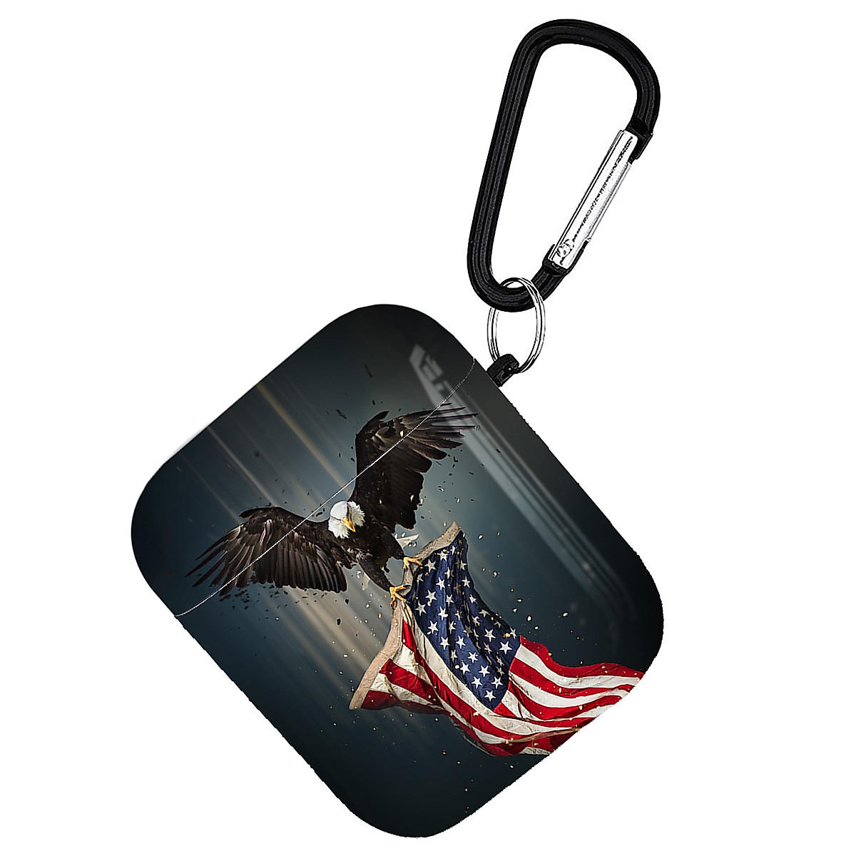 Eagle Flag Airpods Case Compatiable with Airpods 1&2 - Airpods 1&2 Cover with Key Chain, Full Protective Durable Shockproof Personalize Wireless Headphone Case…