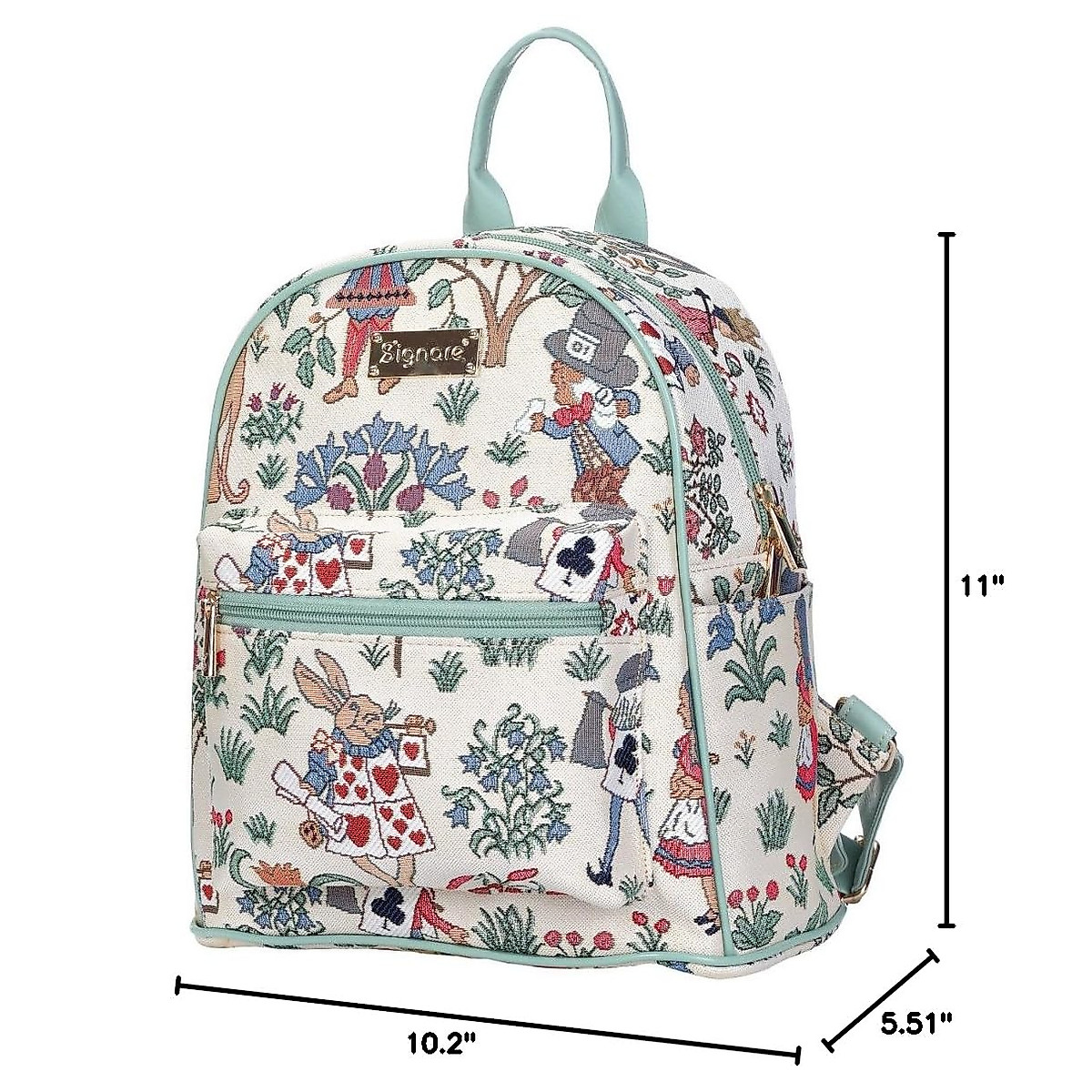 Signare Tapestry Casual Backpack Rucksack Women School Bags with Floral Design (Poppy, DAPK-POP)