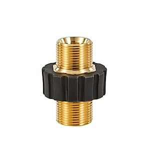 FIXFANS Pressure Washer Adapter Set, M22-14mm Male Fitting to M22-14mm Male Swivel, 5000PSI Pressure Washer Hose Thread Kit