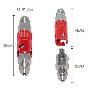 Stainless Steel Motorcycle AN3 3AN Front Brake Fluid Quick Removal Cover Replace Brake Line Disconnect Fitting Dry Break Coupling