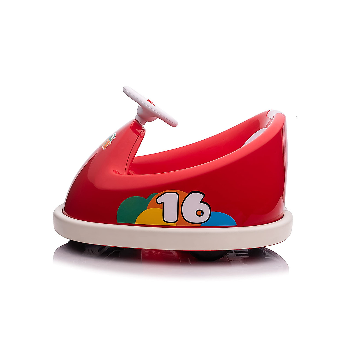 Best Ride On Cars Bumperz Kids Electric 6V Battery Powered Ride On Bumper Car Vehicle for Ages 2-4 Years Old - Anti Collision Bar, 360 Degree Spin, LED Lights, Seat Belt, Music, Red