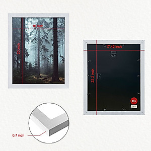 VCK 16x20 Poster Frame in White with Polished Plexiglass Set of 5 Horizontal and Vertical Formats with Included Hanging Hardware