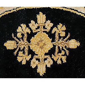 Minuteman International Noir Jardin Wool Hearth Rug, Half Round