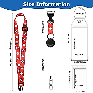 6 Sets Cruise Lanyards, Retractable Carnival Cruise Lanyard with 8 Waterproof Luggage Tag Holders Set, Adjustable Cruise Lanyard with Detachable Badge Holder for Cards Accessories (Fresh Sailing)