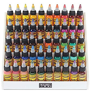 Holder Ink acrylic display stand organizer for tattoo inks, nail polish bottles and other beauty essentials that keeps them organized, secured and ready to use.