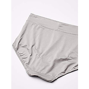 Warner's Women's Blissful Benefits Breathable Moisture-Wicking Microfiber Brief RS4963W, Black/White/Platinum, 3XL