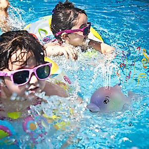 Kendyy Baby Bath Toys, Dolphin Animal Bathtub Toy with Music & Light Induction Sprinkler Automatic Spray Water for Infants Toddlers Kids Boys & Girls,Pool Bathroom Shower Toy Best Gift(Gray)