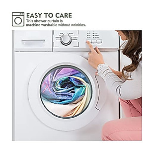 Blue Shower Curtain, Teal Sea Turtle Shower Curtains for Bathroom, Waterproof Quick-Dry Polyester Fabric Shower Curtain, Beach Nautical Shower Curtain Ocean Bathroom Decor with 12 Hooks, 72''x 72''