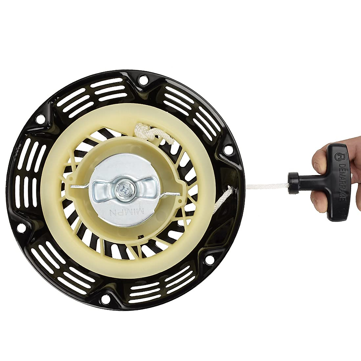 Fvrito Pull Recoil Start Spark Plug for 196cc 5.5hp 6.5hp Coleman BT200X CT200U Trail CT200U-EX Motovox MBX20 MB200 Baja MB200 Predator 212cc Mini Bike Motor Hammerhead 80T TrailMaster Go Kart Black