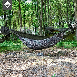 Onewind Premium Hammock Underquilt Protector for Single and Double Hammock, Lightweight Durable Protective Cover with Insulation for Camping, Backpacking and Travel, Camo Print