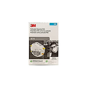 3M Oh/Esd Dust Mask W/Valve 8210 Woodworking 1 Box (20 per Box )