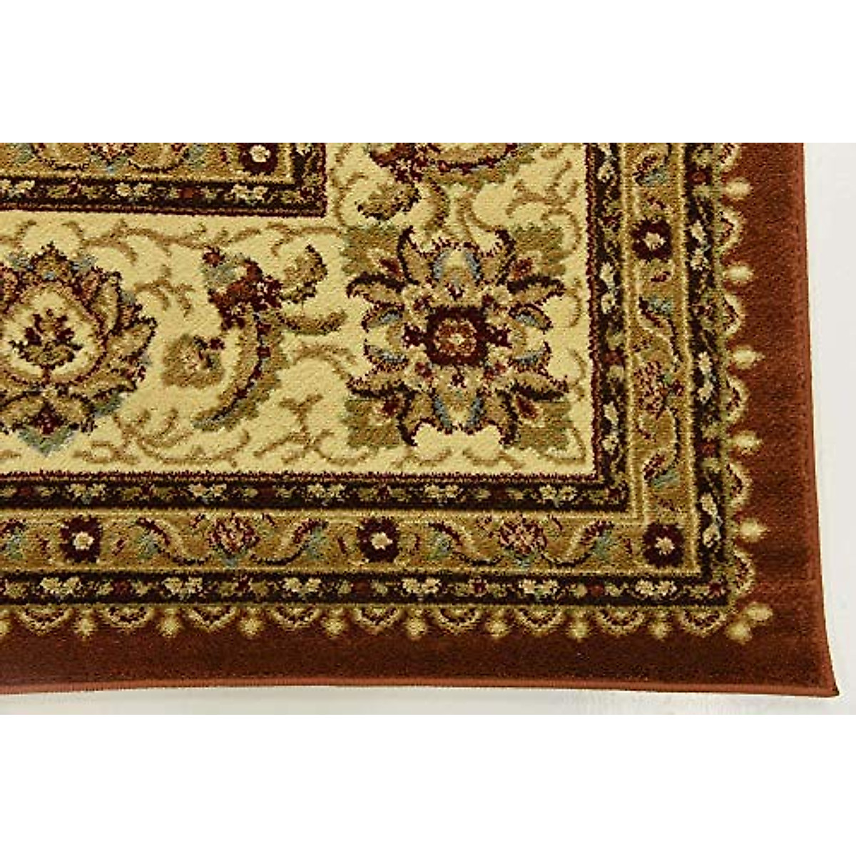 Unique Loom Voyage Collection Traditional Oriental Classic Intricate Design Area Rug, 9 ft 0 in x 12 ft 0 in, Terracotta/Ivory