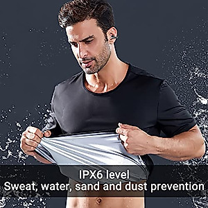 Kadlawus Bluetooth 5.3 Wireless Headphones - Waterproof Headset Open Headphones Digital Display Finger Control HiFi Sound for Sports Open Ear Headset