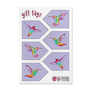 Central 23-6 Wrapping Paper Sheets - Purple Hummingbirds - Rainbow - Green - Trendy Wrapping Paper for Girls Women - Recyclable