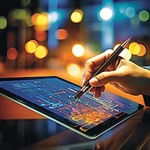 Vebermo Personalized Pens with Stylus - Custom Engraved Metal Ballpoint Pen for Executives, Teachers, and Students. Ideal Gift for Graduations, Promotions, and Events