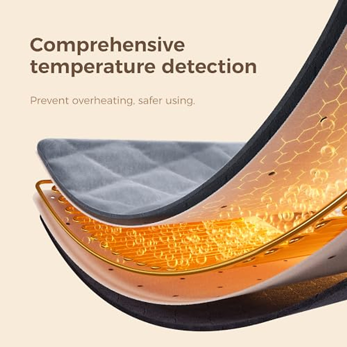 OCOOPA Women Gifts, Weighted Heating Pad for Back Pain & Cramps Relief, 3.4lb 17''x33'' XL Electric Heating Pad for Neck and Shoulders, 8 Heat Settings, 6 Time Modes, Machine Washable