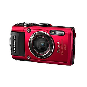 Olympus TG-4 16 MP Waterproof Digital Camera with 3-Inch LCD (Red)