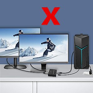CABLEDECONN DisplayPort 8K DP 1.4 Switch Bi-Direction 8K@30Hz 4K@120Hz Splitter Converter for Multiple Source and displays.