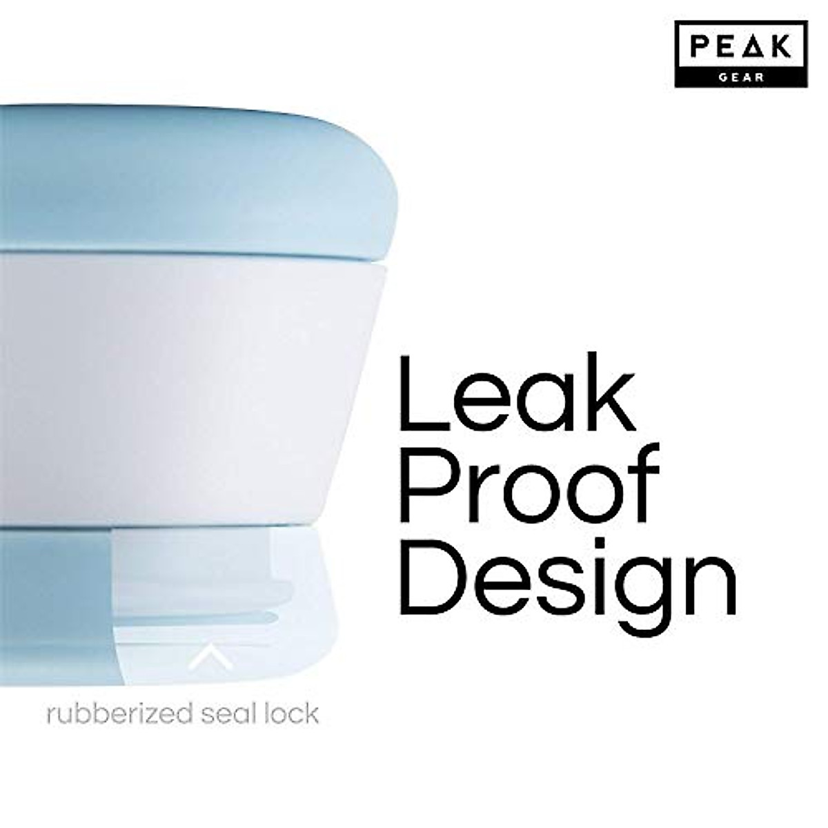 Peak Gear Travel Containers, Silicone Cream Jars Leak-Proof. TSA Approved Small Travel Containers (3 Jars Pack)
