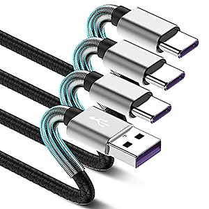 [3Pack 6ft] Compatible with Samsung Galaxy S9 S10 S8 Plus Charger Cord(3A Fast Charging), TPE USB C Type Charger Cable,USB A to Type C Replacement for Samsung A32/A12/A10e/A20/A51/Note 20/9/8,LG