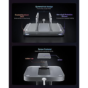 uni Mac Mini Dock, 5-in-1 Hub Stand 10Gbps Super Fast SSD Enclosure[Aluminum Vertical], USB 3.2 USB-C & USB-A, Micro SD & SD Card Reader Compatible with M.2 NVMe/SATA(Not Included)