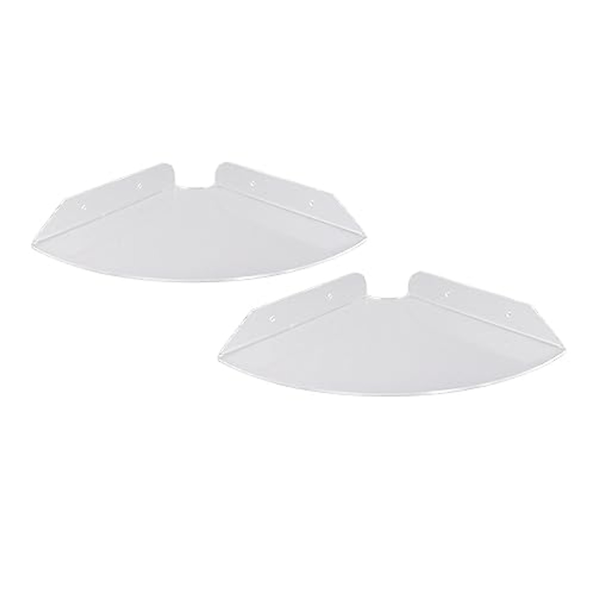 Qinlorgo Corner Wall Shelf, Quarter Round Corner Shelves Wall Mount for Shower Room for Photo Albums (Transparent)